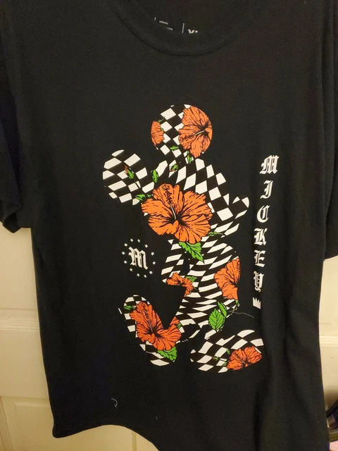 NEFF DISNEY MICKEY Mouse - Rare - Checkered Flag w/ flowers - XL £25.36 ...