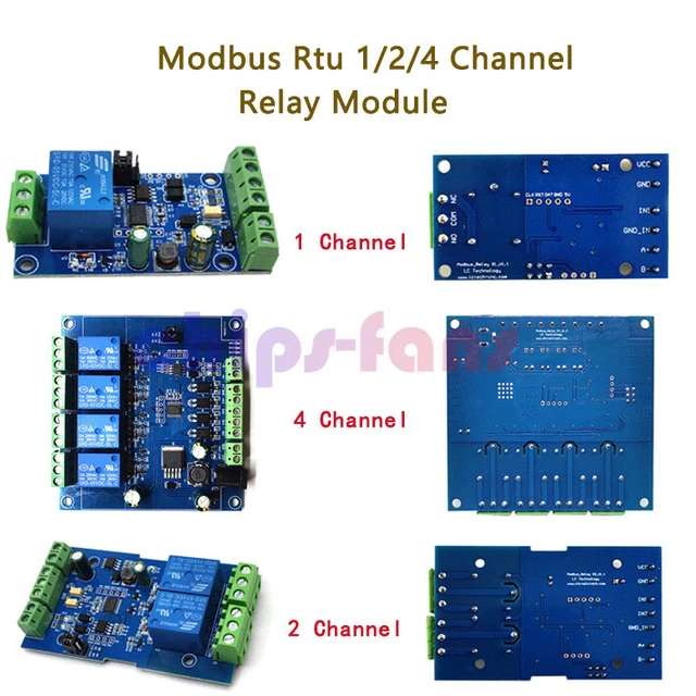 DC7-24V INPUT OUTPUT RS485/TTL UART Modbus Rtu 1/2/4 Channel Relay ...