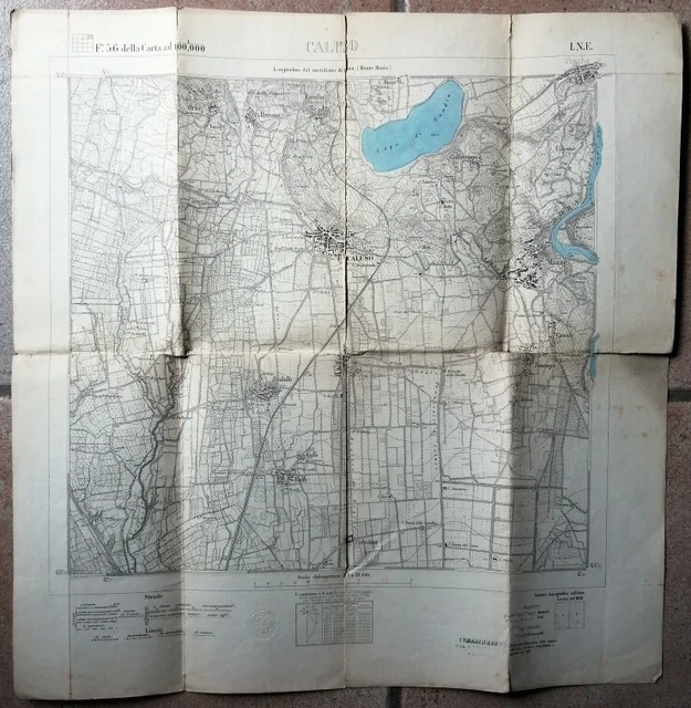 CALUSO TORINO - MAPPA CARTINA ISTITUTO TOPOGRAFICO MILITARE - Levata ...