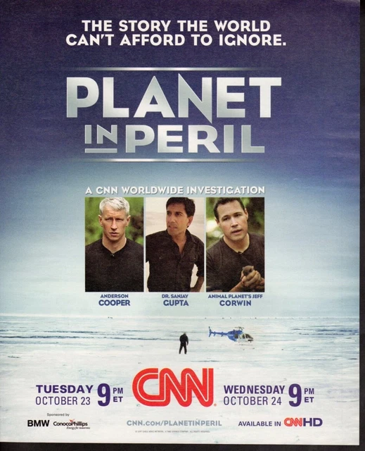 VINTAGE PRINT AD advertisement CNN Planet in Peril Anderson Cooper Dr ...