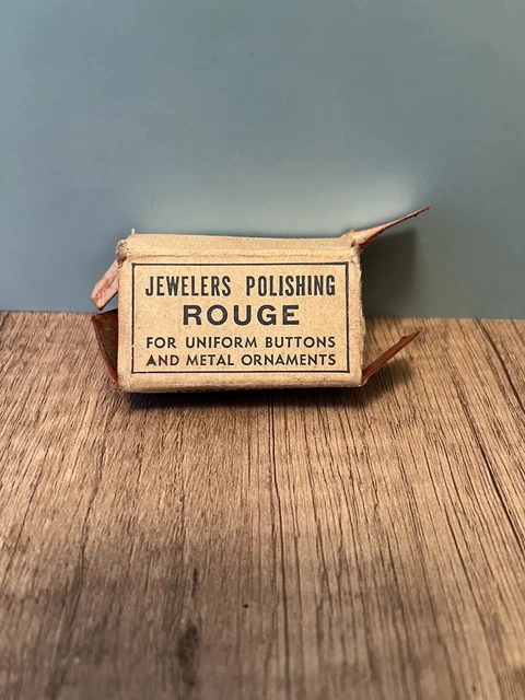 VINTAGE JEWELERS RED Polishing Rouge for Uniform Buttons and Metal ...