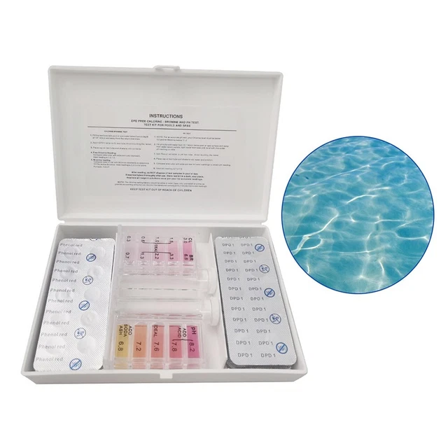 PROFESSIONAL POOL WATER Testing Kit for Free Bromine and pH Levels ...