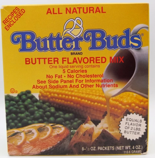 VINTAGE BUTTER BUDS Flavored Mix Advertising Retro Graphics Cumberland ...