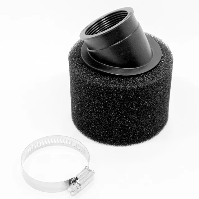 BLACK 45MM BENT Angled Foam Pod Air Filter PIT PRO Quad Dirt Bike ATV ...