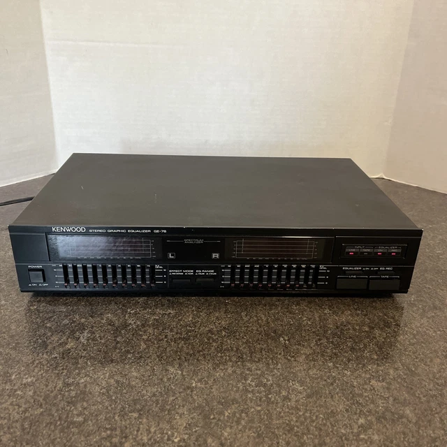 VINTAGE KENWOOD GE-76 9 Band Stereo Graphic Equalizer Spectrum Analyzer ...