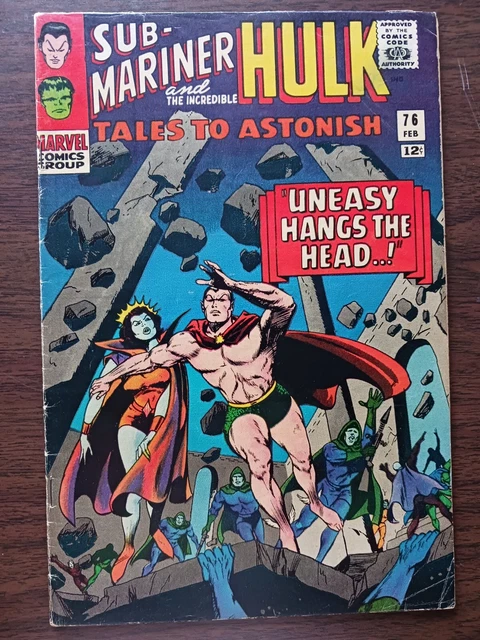 TALES TO ASTONISH #76 (1966) Hulk Sub-Mariner Stan Lee Jack Kirby FINE+ ...