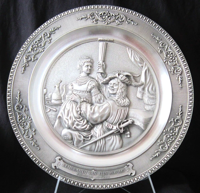 WMF ZINN PEWTER Hanging Plate f. Rembrandt Van Rijn (10.25 in) - NOS w ...