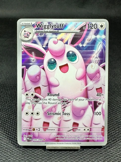2025 POKEMON PHANTASMAL Flames WIGGLYTUFF Full Art Holo 105/094 NM £4. ...
