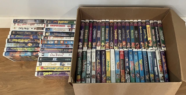 DISNEY VHS LOT Plus Other VHS Movies - 61 TOTAL! Dumbo, Lion King, Snow ...