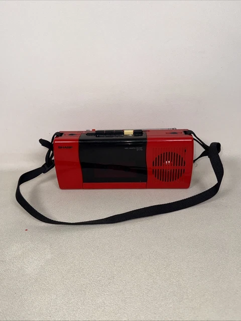 VINTAGE SHARP RED Qt-F10 Red Radio-Cassette Player £27.99 - PicClick UK