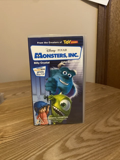 MONSTERS, INC. DISNEY Pixar, VHS Tape Billy Crystal Vintage Video ...