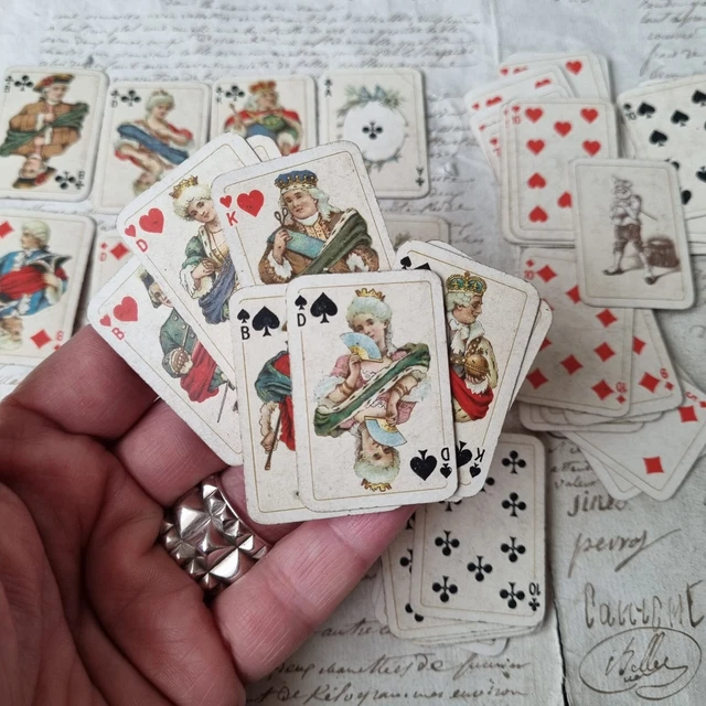 JEU DE CARTES A Jouer Miniature Ancien Vienna Antique Playing Cards EUR ...
