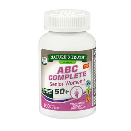 ABC COMPLETE SENIOR Women's 50+ 100 Coated Caplets By Nature's Truth £ ...