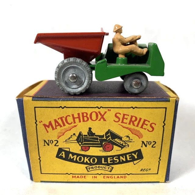 VINTAGE MATCHBOX MOKO Lesney No 2 Muir Hill Dumper Dump Truck with Box ...