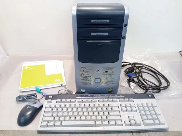 VINTAGE HP PAVILION a706n PC AMD Athlon 3000+2.1GHz 512MB 160GB CDRW ...