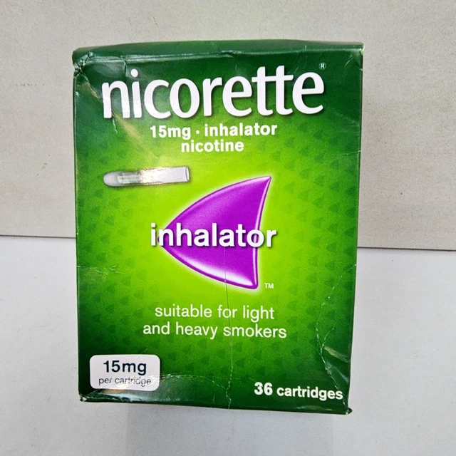 NICORETTE INHALATOR 15MG 36 Cartridges Stop Smoking Aid Exp 2028 Pack £ ...