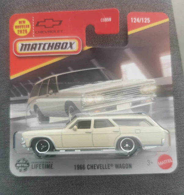VERY REAR MATCHBOX 1966 Chevrolet Chevelle Wagon New 2925 Model 124/125 ...