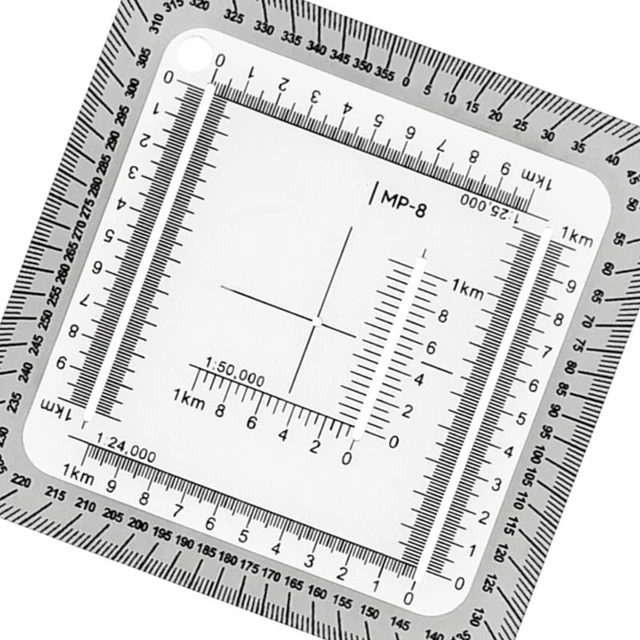 MP8 PROTRACTOR LAND Navigation Protractor Coordinate Scale Protractor ...