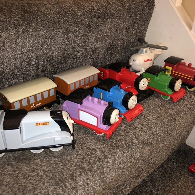 THOMAS THE TANK Engine Trains 9 Piece Bundle by Golden Bear £20.00 - PicClick UK