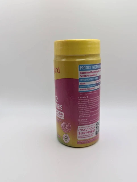 WELLGARD VITAMIN D3 K2 Gummies 60 Count £8.66 - PicClick UK