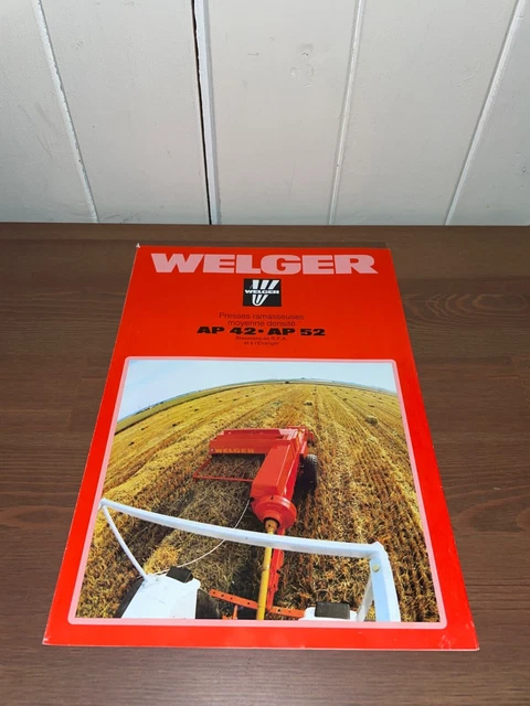 BROCHURE PROSPEKT PROSPECTUS PRESSE WELGER AP42/52 tracteur-john deere-fendt-ih EUR 6,99 ...