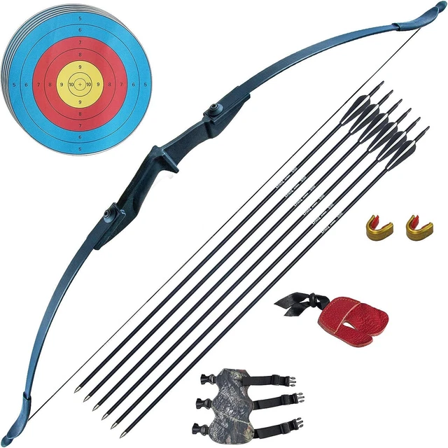 TAKEDOWN RECURVE BOW Set Arrows Target Hunting Archery Kit 30/40 Lbs ...