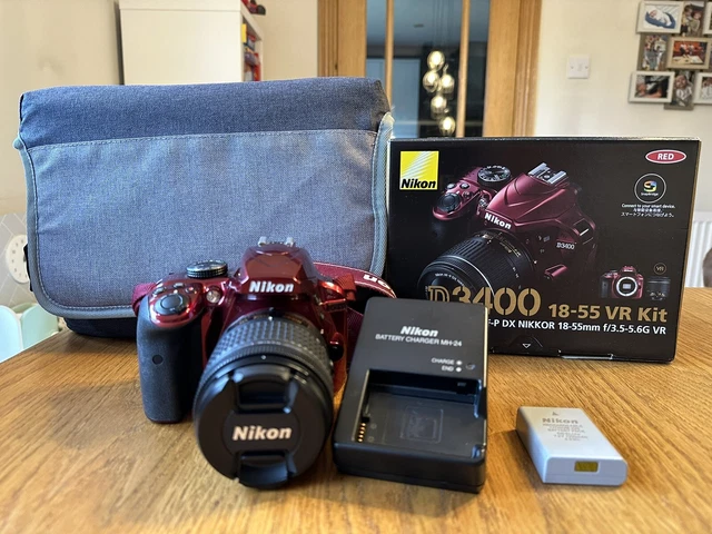 NIKON D3400 DSLR camera - Red £191.00 - PicClick UK