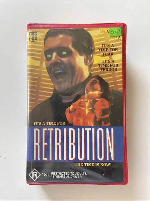 RARE VHS VIDEO Tape RETRIBUTION Big Box Ex-Rental Clamshell Case HORROR ...