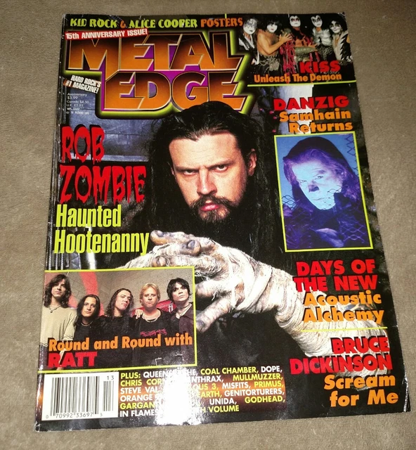 METAL EDGE 15TH anniversary 2000 rob zombie/danzig/kiss/dope/chris ...