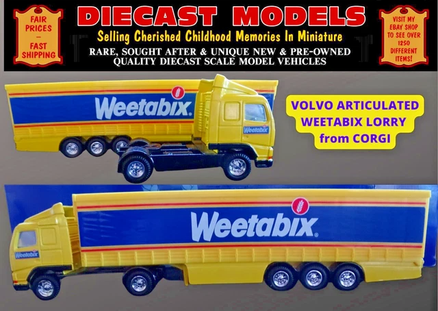 VOLVO FH12 1990'S ARTICULATED WEETABIX LORRY TRUCK NEW CORGI DIECAST ...