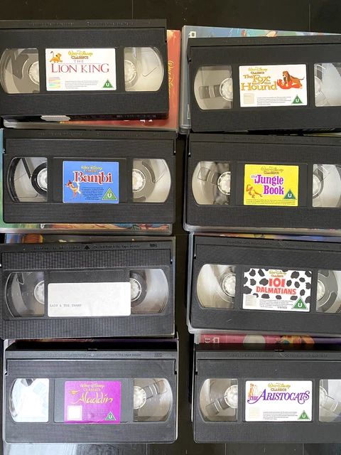 EIGHT WALT DISNEY CLASSICS VHS VIDEO TAPE CASSETTE Jungle Book, Aladdin ...