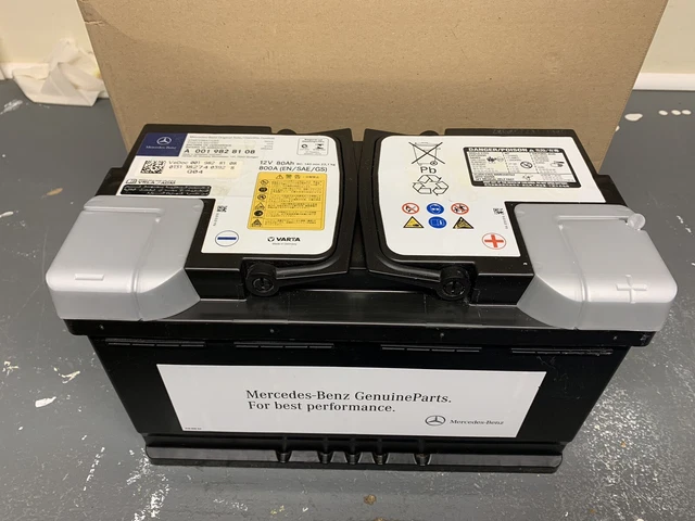GENUINE MERCEDES BENZ C Class W205 Battery 80Ah 800A 12V Agm Stop/Start ...