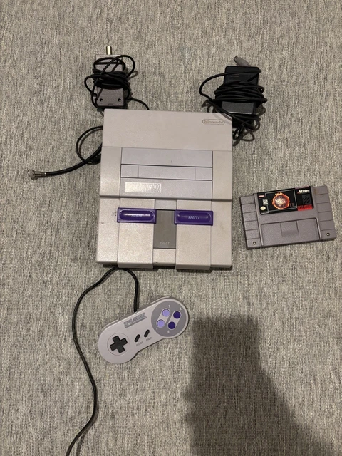 NINTENDO SNES GRAY Console SNS-001 W/ NBA JAM And 1 Controller Bundle ...