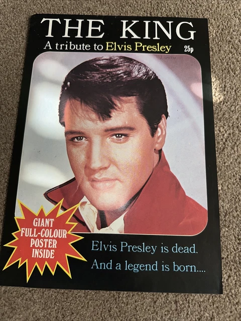 ELVIS PRESLEY-THE KING-RARE 1977 Tribute-Fold Out Poster Magazine ...