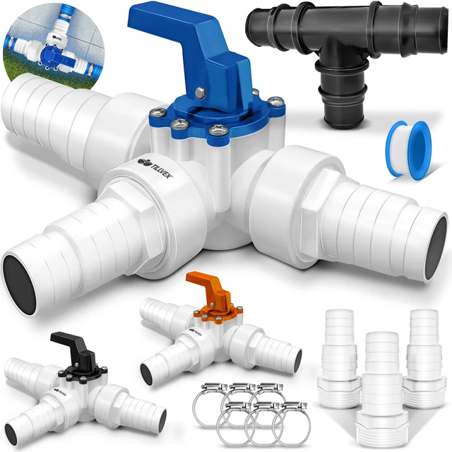 TILLVEX® BYPASS SET Pool Solar Heizung Wärmepumpe Solarkollektor ...
