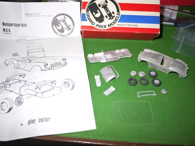 WHITE METAL CAR Kit Grand Prix Motorsport Models MGA Convertible 1/43 ...
