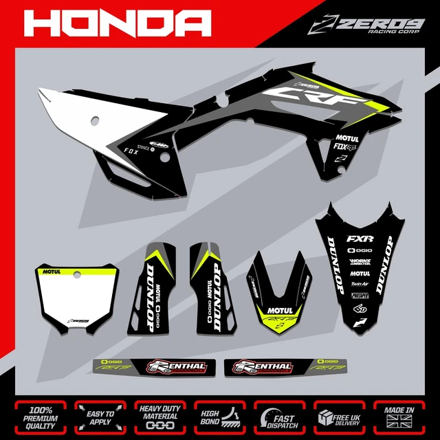 HONDA MX GRAPHICS Kit Motocross Graphics Decals CR CRF CRF X 125-500 ...