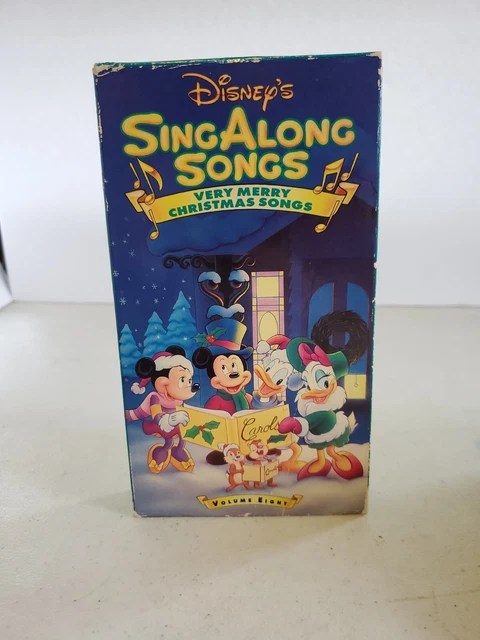 DISNEY’S SING ALONG Songs VHS Very Merry Christmas Songs Vol. 8. Slip ...