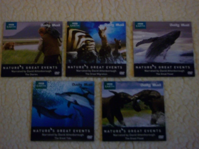DAVID ATTENBOROUGH BBC Earth Nature's Great Events 5 Dvds £4.87 ...
