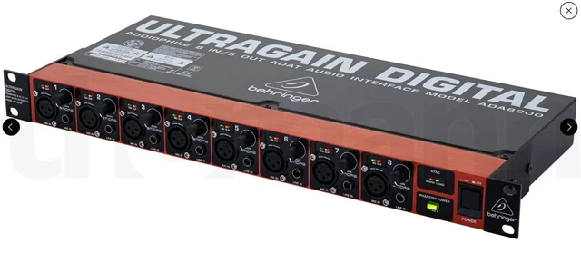 BEHRINGER AUDIOPHILE ADA8200 8 In/8 Out ADAT Audio Interface BRAND NEW ...