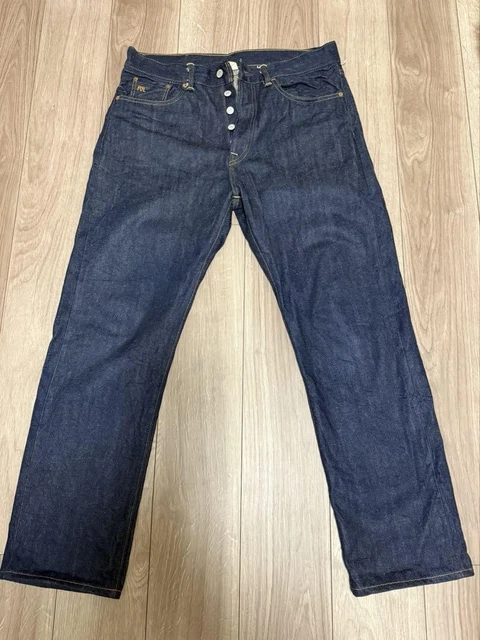 RRL LOW STRAIGHT Selvedge Denim Jeans 33x32 Double RL Raw Vintage USA F/S £227.77 - PicClick UK