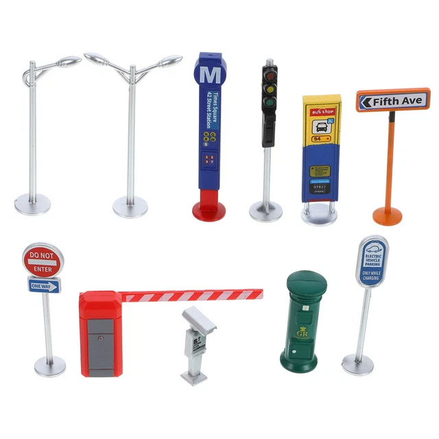 TRAFFIC FACILITY MODEL Child Road Signs Models Mini Construction £6.95 ...