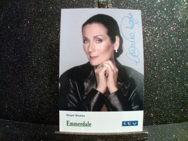 LORRAINE CHASE (STEPH Stokes) Pre-Print Emmerdale Original Cast Card ...