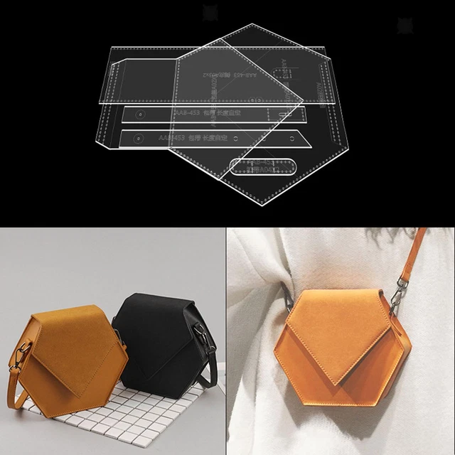 SHOULDER BAG ACRYLIC Template Bag Template Ruler Leather for Purse ...