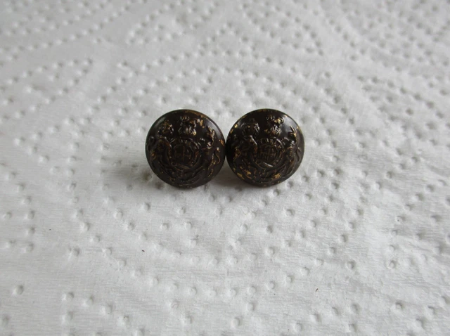 BRITISH ARMY PAIR:&OFFICER'S GENERAL SERVICE CAP BUTTONS" (13mm, WW1 ...