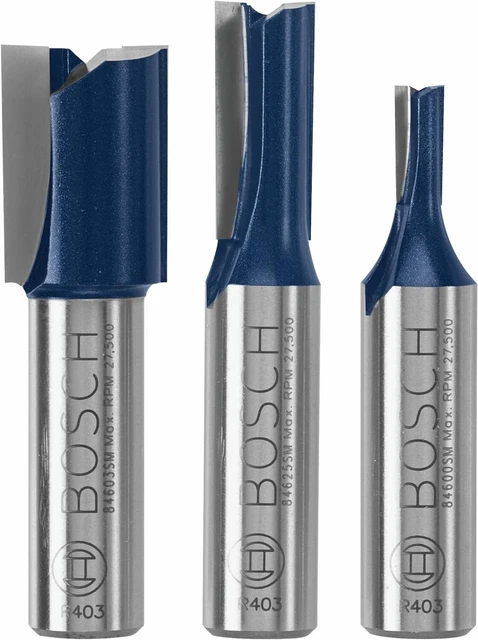 BOSCH RBS024SXW 3PC Plywood Router Bit Set - Precision Cuts ...
