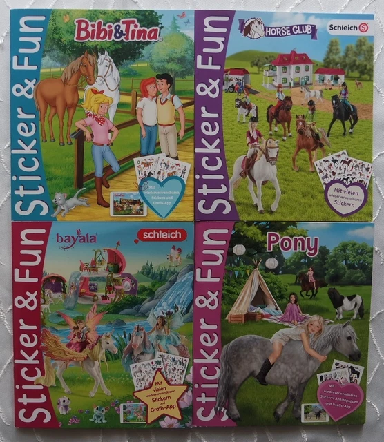 4X STICKER & Fun Pferde Sticker Sammlung NEU Horse Club Bayala Schleich ...