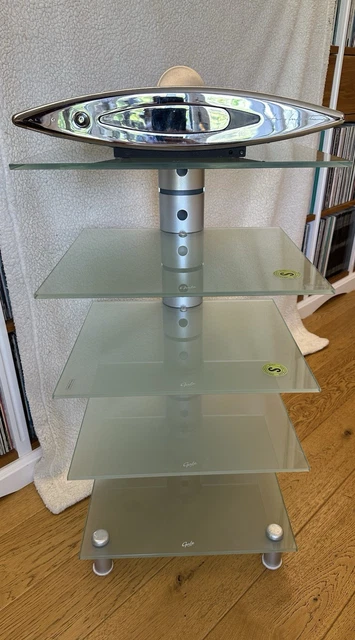 GALE VERSO 5 tier Hifi stand, safety glass £63.08 - PicClick UK