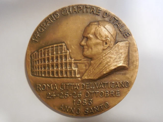 VATICANO MEDAGLIA 14° gran capitolo d'Italia anno santo 1983 Giovanni ...