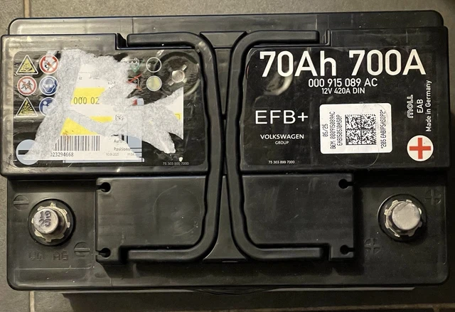 ORIGINAL VW AUTOBATTERIE Batterie Starterbatterie 12V 70Ah 420/700A ...
